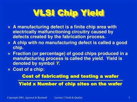 ppt vlsi testing lecture 2 yield and quality powerpoint presentation