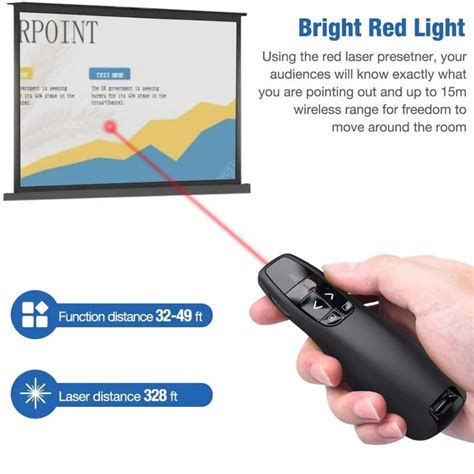 🔥 Sg Ready Stock🔥 Wireless Presentation Clicker Remote 2 4ghz Usb Powerpoint Ppt Clicker