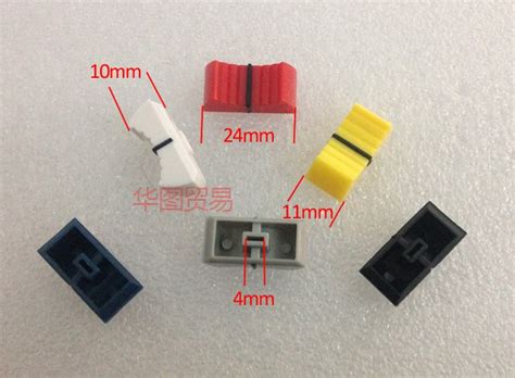 60 Stk 6 Farve Fader Cap Mixer Knop Slide Potentiometer Knop 60 Stk 6 Farve Fader Cap Mixer Knop Slide Potentiometer Knop