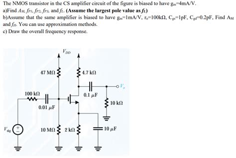 The Nmos Transistor In The Cs Amplifier Circuit Of Th… Solvedlib