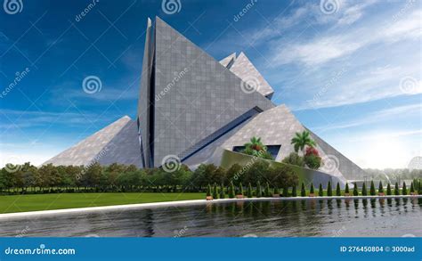 Futuristic Triangular Architecture Aerial Editorial Stock Image Image Of Modernist Business