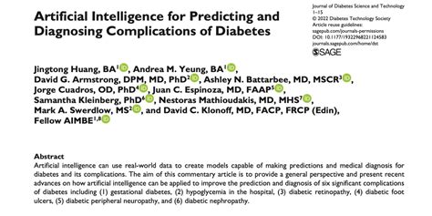 Artificial Intelligence For Predicting And Diagnosing Complications Of Diabetes Df Blog