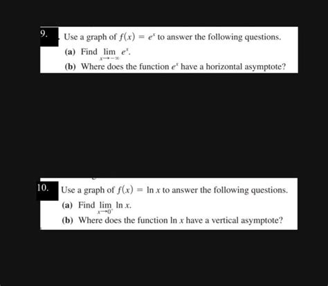 solved use a graph of f x ex to answer the following