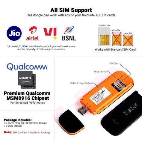 Tukzer G LTE Wireless USB Dongle Stick With All SIM Network Support