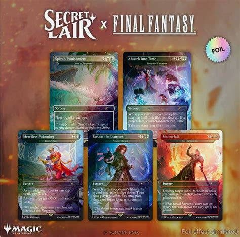 Magic The Gathering Secret Lair X Final Fantasy Game Over Foil Set