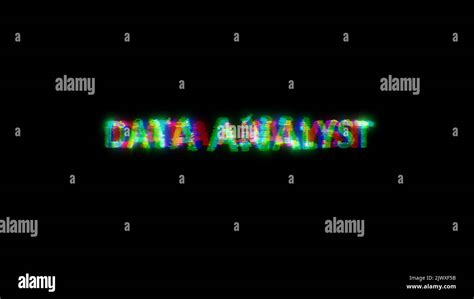 Cybernetic Text Data Analyst With Heavy Chromatic Aberrations Distortion Isolated Object 3d