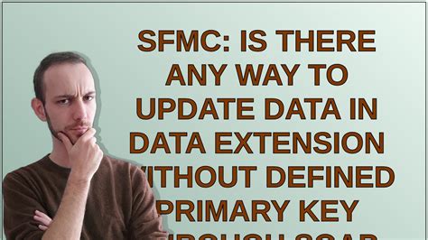 Salesforce Sfmc Is There Any Way To Update Data In Data Extension