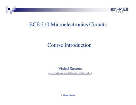 Ece 310 Microelectronics Circuits Course Introduction Ams Lab