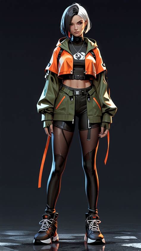 Cyberpunk Clothing Female Cyberpunk Girl Fashion Cyberpunk Woman Outfit Character Reference