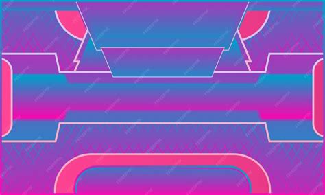 금속 기술 개념을 갖춘 미래 지향적인 빨강 및 파랑 추상 게임 배너 디자인 템플릿입니다 프리미엄 벡터