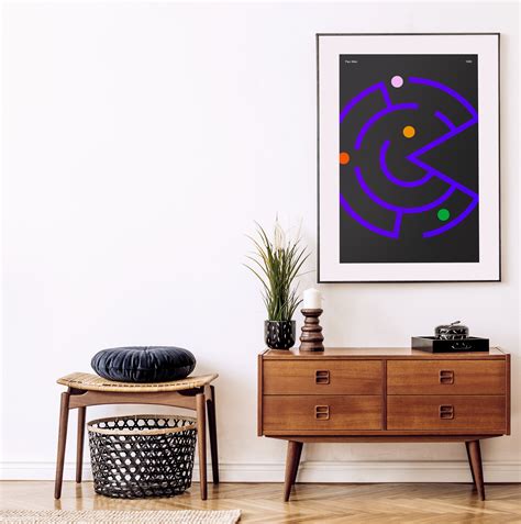 Affiche Et Poster Pac Man · Illustration Minimaliste En Série Limitée