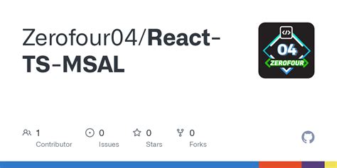 GitHub Zerofour04 React TS MSAL