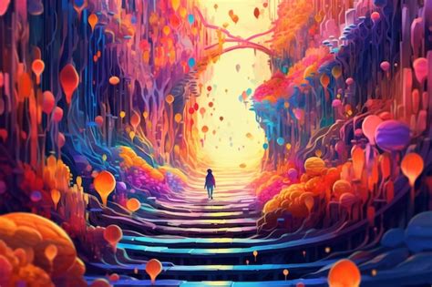 Premium Ai Image Colorful Abstract Wave Wallpaper Background Generative Ai