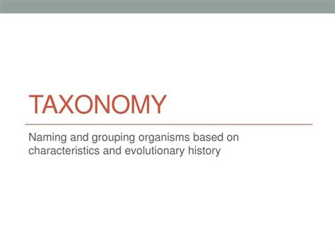 Ppt Taxonomy Powerpoint Presentation Free Download Id 3101753