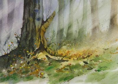 Watercolor Tree Trunk At Explore Collection Of