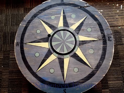 Upcycled Wire Spool Compass Rose Scavenger Chic