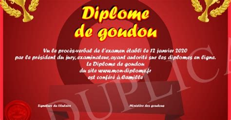 Diplome De Goudou