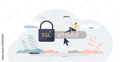 SSL Or Secure Sockets Layer As Safe Network Data Links Tiny Person Concept Transparent