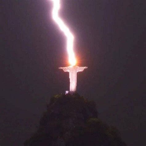 “a Clear Message From God” Video Of Christ The Redeemer Getting Struck