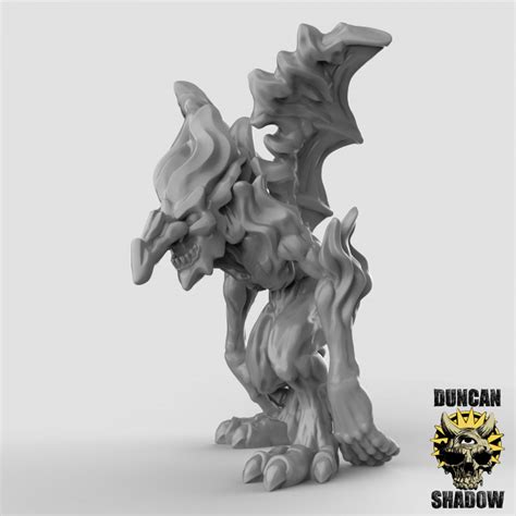 3d Printable Fire Mephits Pre Supported By Duncan Shadow
