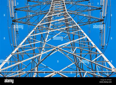 Power Line Tower Energy Industry Industrial Electricity Trasmission Renewable Production