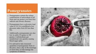 Beneficial Aspects Of Fruits And Vegetables Against Diabetes Mellitus