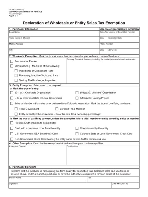 2023 2025 Form Co Dr 5002 Fill Online Printable Fillable Blank Pdffiller