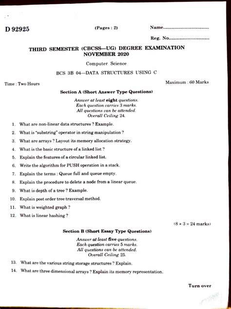 Data Structures Using C 2020 November Pdf Algorithms And Data