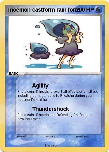 Pokémon Moemon Castform Rain Form Agility My Pokemon Card