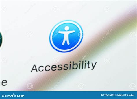 Accessibility Settings Icon On Display Macbook Closeup Editorial Image Image Of Special