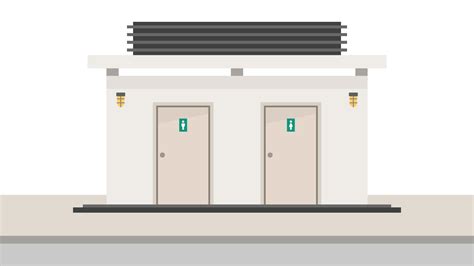 Public Toilet Cartoon Vector Free Space For Text Wallpaper Copy