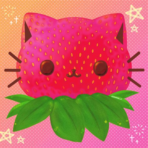 Strawberry Cat By Gomimori On Deviantart