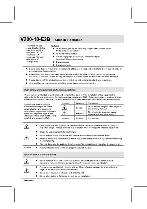 Unitronics V200 18 E2b