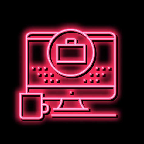 remote work computer screen color icon vector illustration 20374318