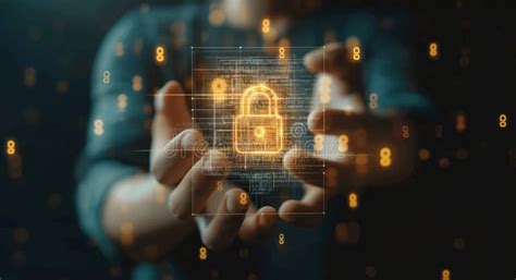 Digital Security Data Protection Through Advanced Technology And Encryption Measures Stock Image