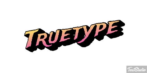 truetype font animated logo designs