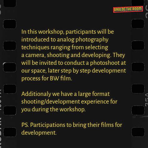 Film Development Workshop Analogtheroom