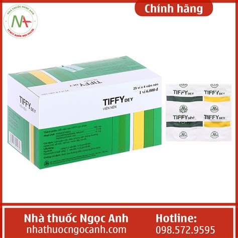 Thuốc Tiffy Dey là thuốc gì, có tác dụng gì, giá bao nhiêu, mua ở đâu