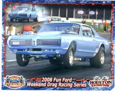 1967 Mercury Cougar Standard 14 Mile Drag Racing Timeslip Specs 0 60