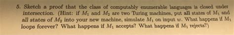 solved 5 sketch a proof that the class of computably