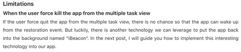 ios how to ble device will invoke the app when app has terminated
