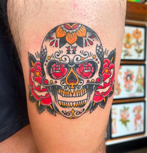 Dia De Los Muertos Sugar Skull Tattoos