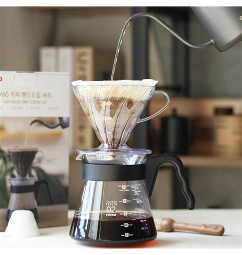 하리오 V60 핸드드립세트 커피 드리퍼 Vchd 02 티몬