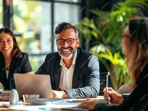 Happy Business Meeting In A Modern Office With A Professional Team And