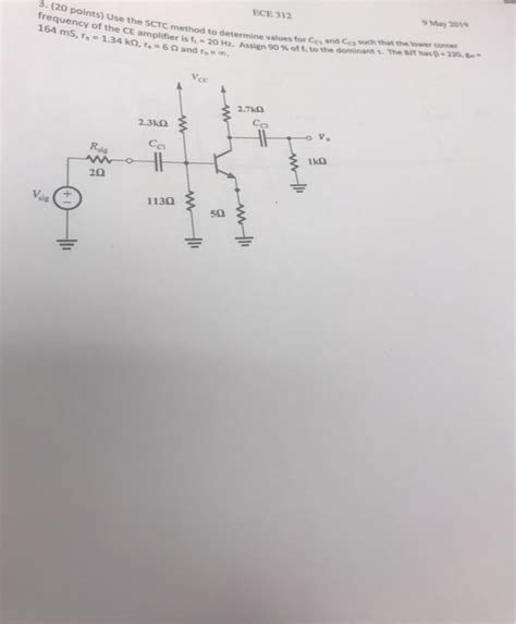 solved ece 312 may 2019 3 20 points use the sctc method