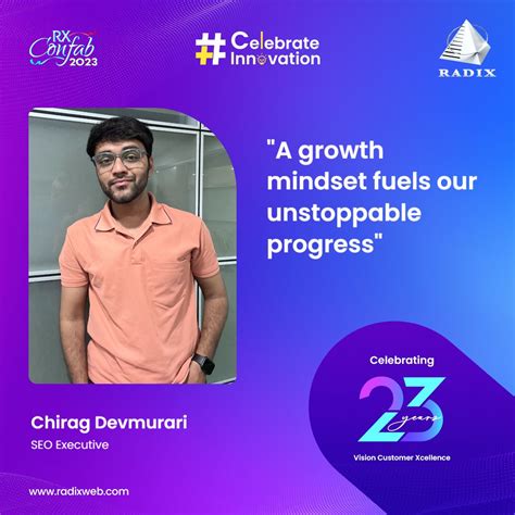 Chirag Devmurari On Linkedin Innovation Growth Rxconfab2023 23yearsofradixweb