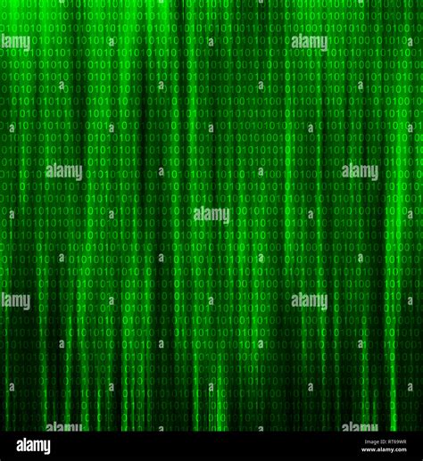 Binary Code On Green Background Stock Photo Alamy