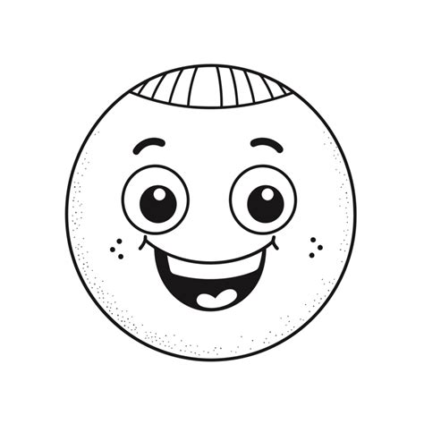 Black And White Cartoon Happy Face Cartoon Face Cute Mascot Emotion