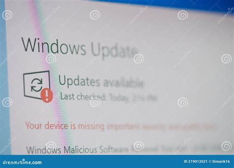 Windows Update Notifications Message Editorial Photo Image Of Media