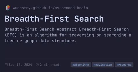 Breadth First Search